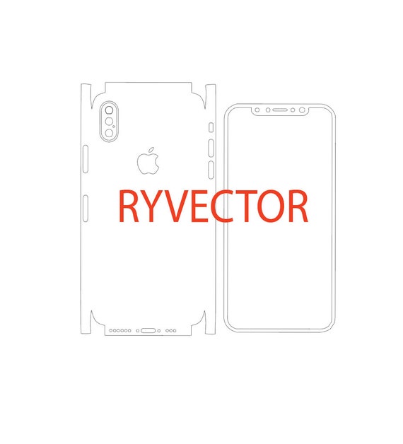 Apple Iphone XS Vector Cut File Skin Template | Etsy