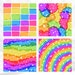 Rainbow Digital Paper Collection. Abstract Colorful Art Backgrounds. - Etsy