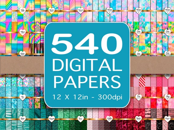 Digital Paper Bundle 540 Different Designs - Etsy