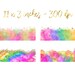 Vivid Rainbow Watercolor Borders PNG - Abstract Frames Clip Art With ...