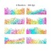 Rainbow Glitter Confetti Borders Clip Art. Shiny Crystals Border ...