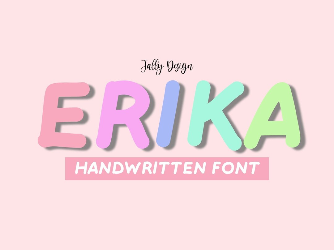 Erika Font Handwritten Font Hand Drawn Font Hand - Etsy