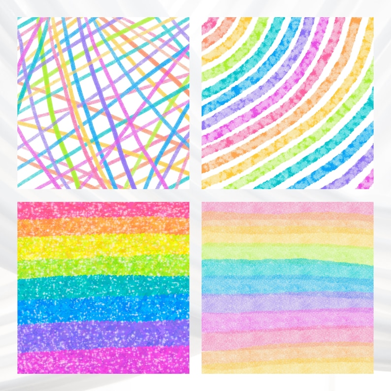 Vivid rainbow Digital Paper - Etsy