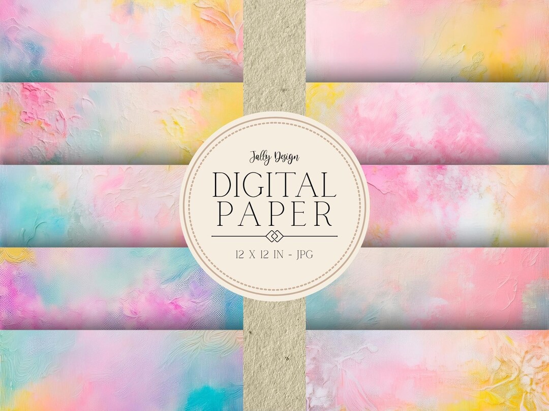 Pastel Watercolor Smudges Digital Paper - Soft Decorative Backgrounds ...