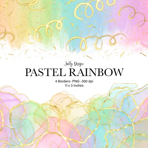 Neon Rainbow and Golden Glitter Digital Paper Collection - Etsy
