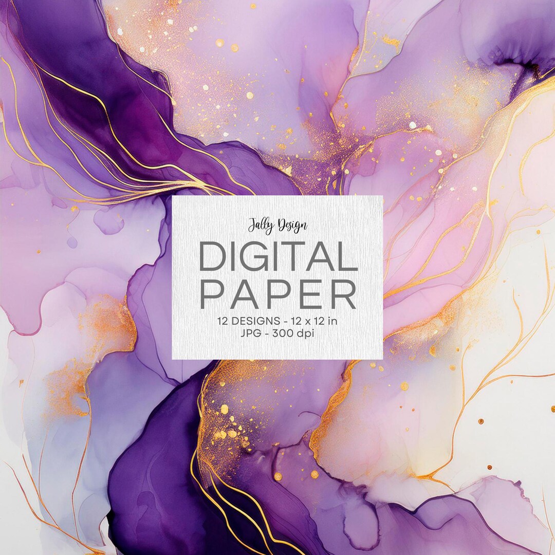 Precious Purple Alcohol Ink Background. Aesthetic Digital Paper ...