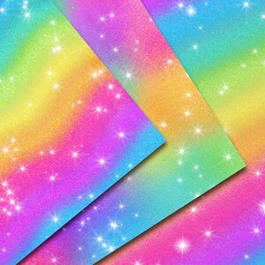 Glitter Rainbow Digital Paper Collection - Etsy