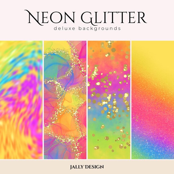 Neon Rainbow Glitter Wallpapers