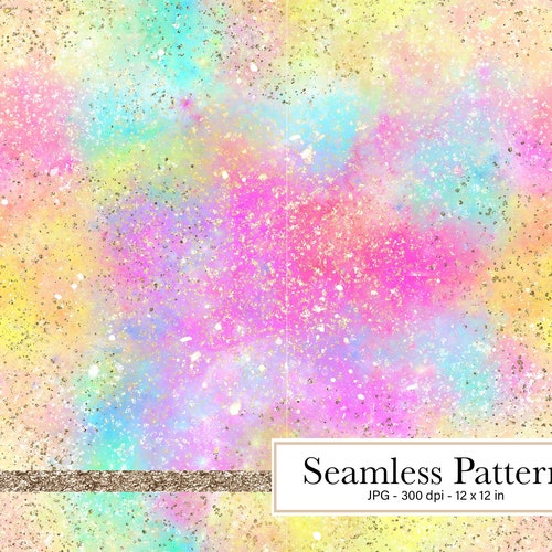 Rainbow Clouds Digital Paper Seamless Pastel Ombre - Etsy