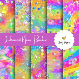 Glittery Rainbow - Digital Paper Collection - Etsy