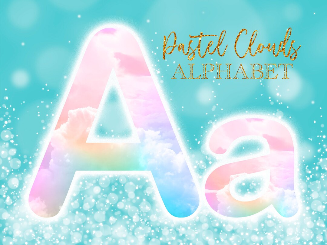 Sweet Pastel Alphabet PNG - Etsy