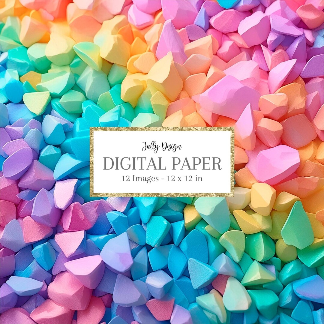 Rainbow and Chunky Soft Pastels Pieces Texture. Colorful Backgrounds ...