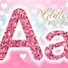 Pink Glitter Alphabet PNG - Etsy