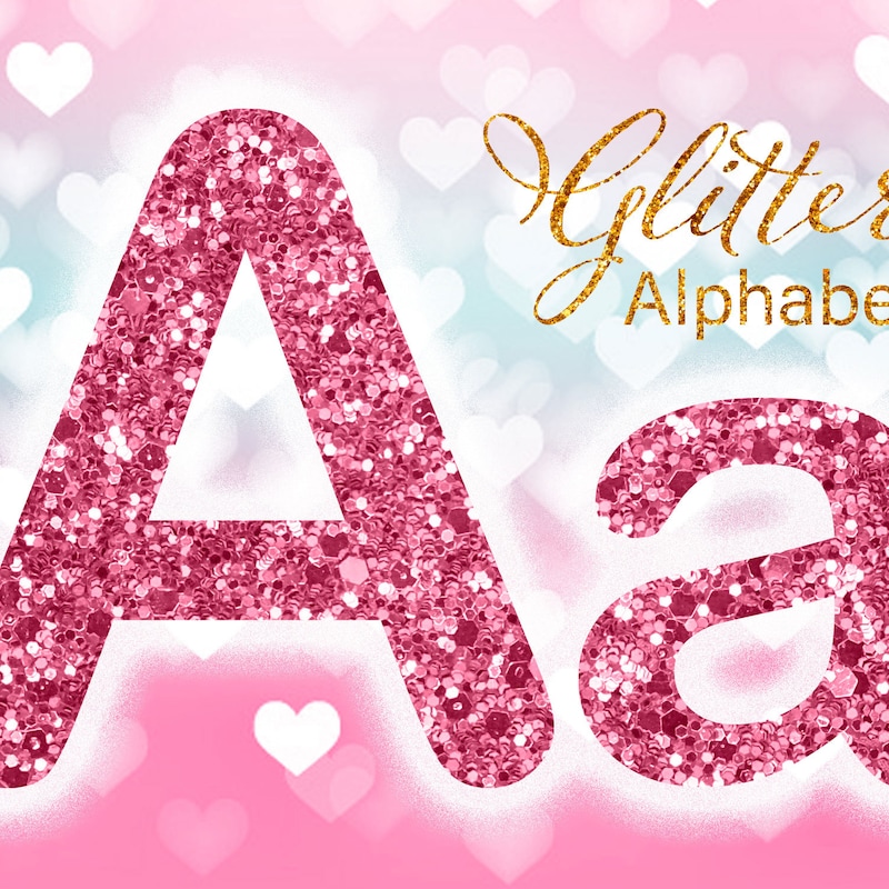 Glitter Letters - Etsy