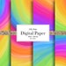 Rainbow Abstract Painting Digital Paper Collection - Etsy