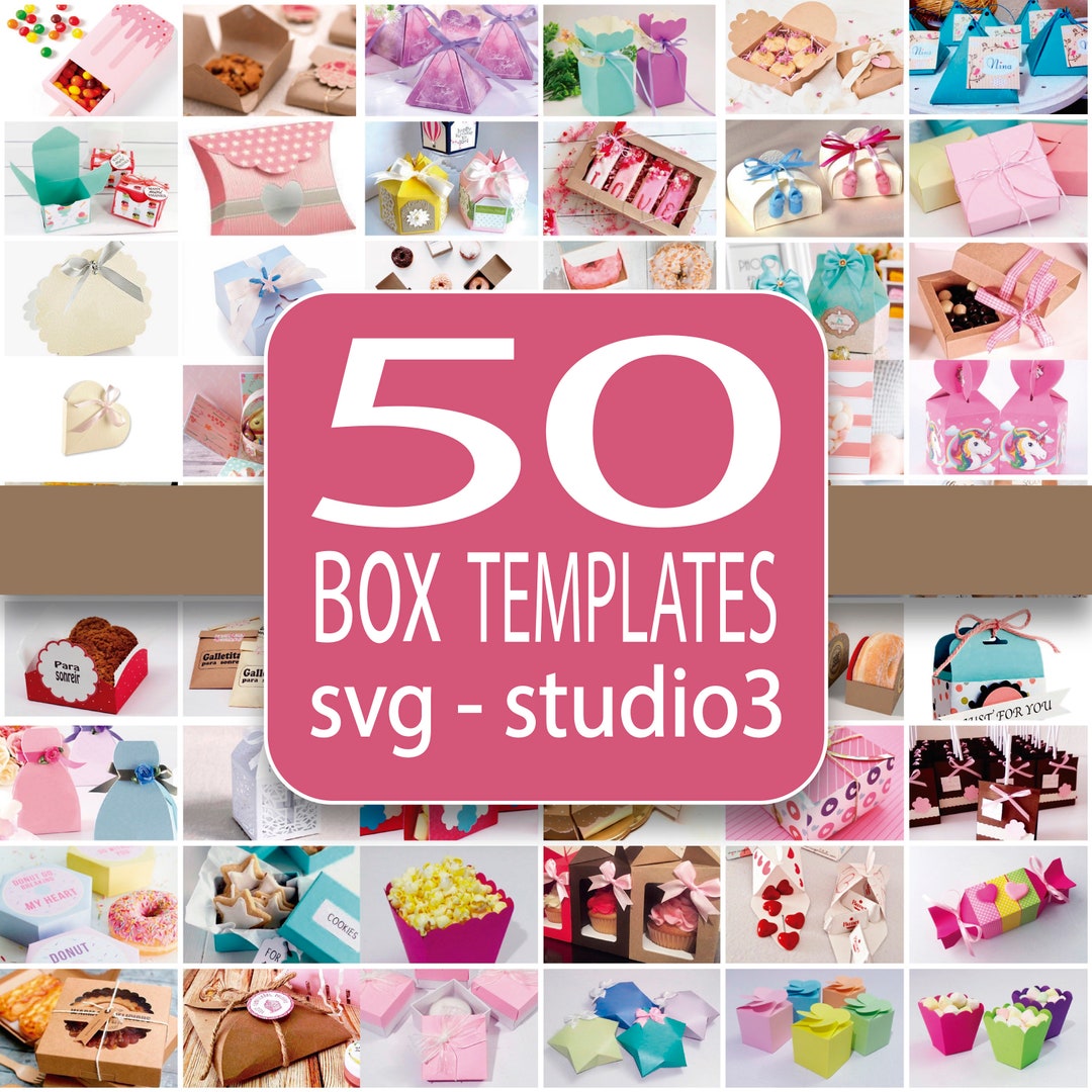 Box Templates Svg Studio3 Bundle - Etsy UK
