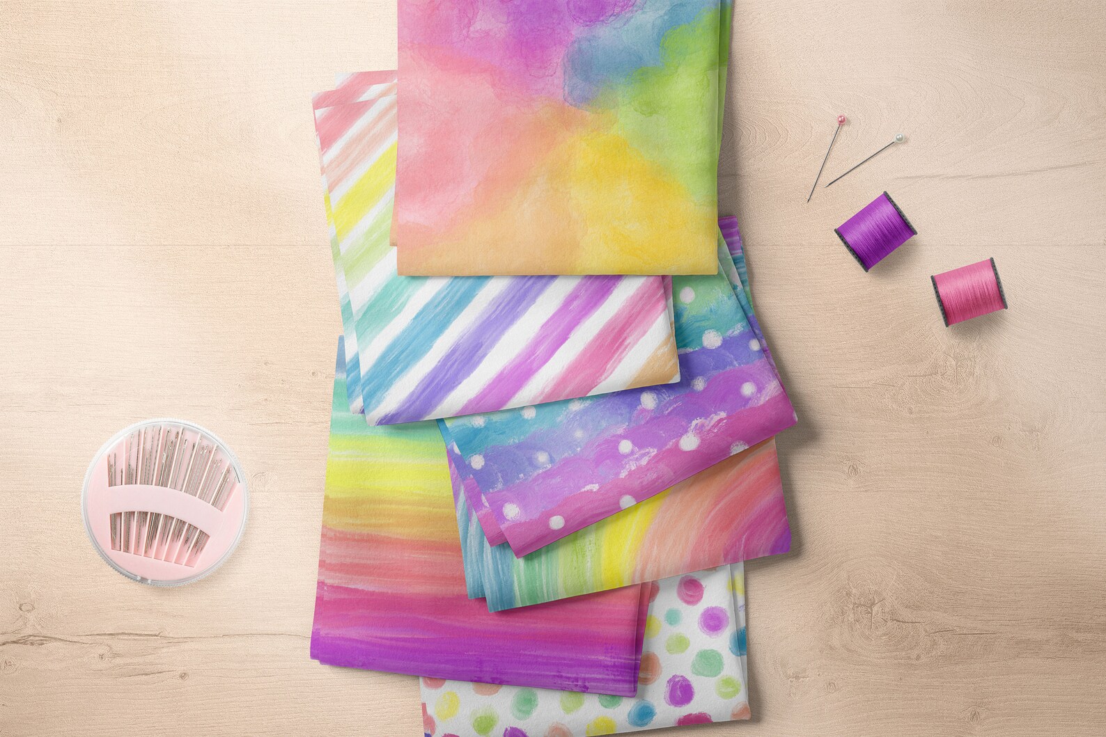 Rainbow Watercolor Digital Paper Collection - Etsy