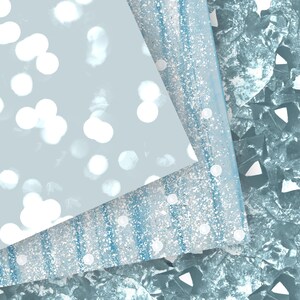 Blue Winter Digital Paper. Textures Collection. Elegant Christmas ...