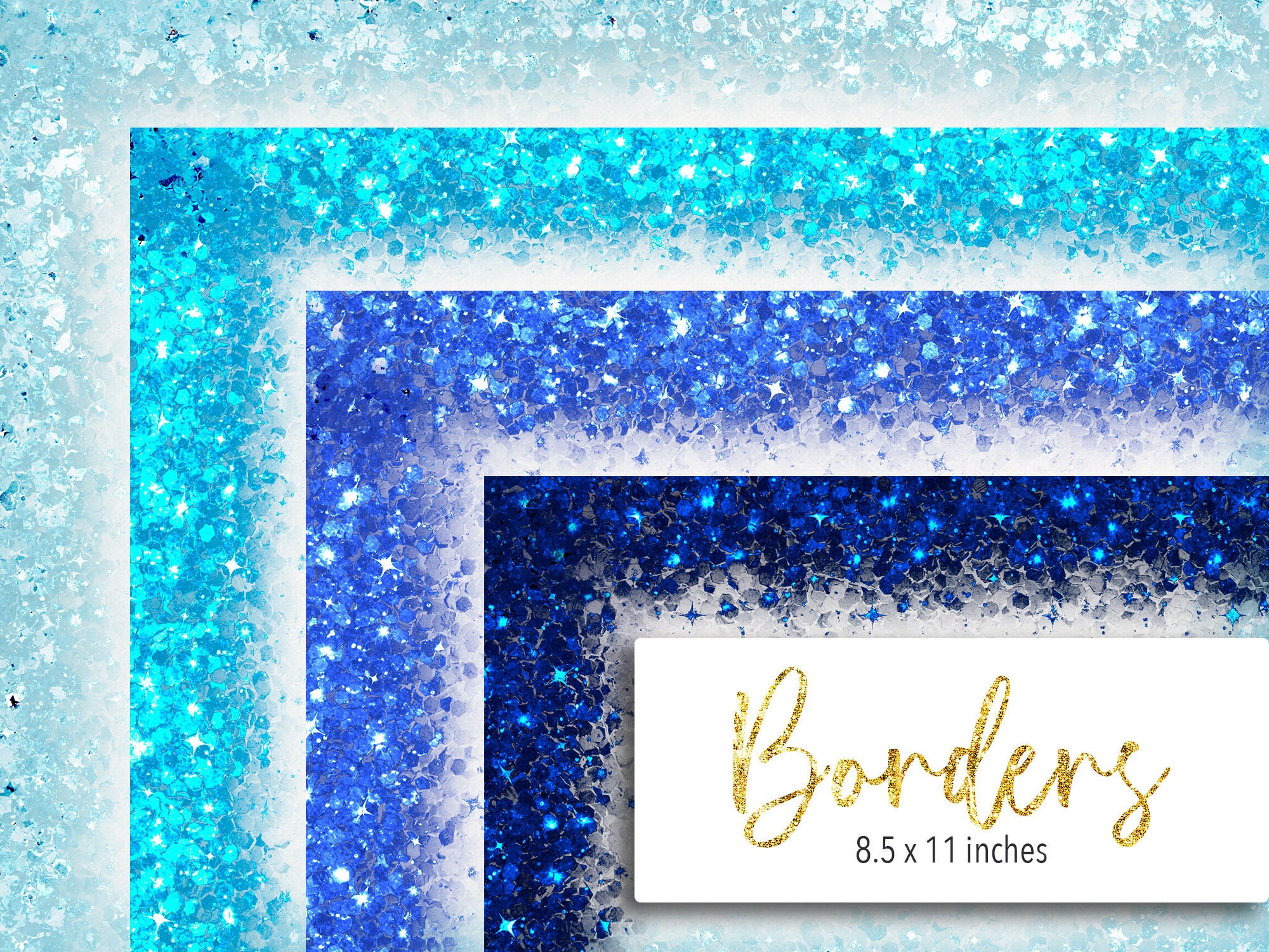 Blue Sparkle Border