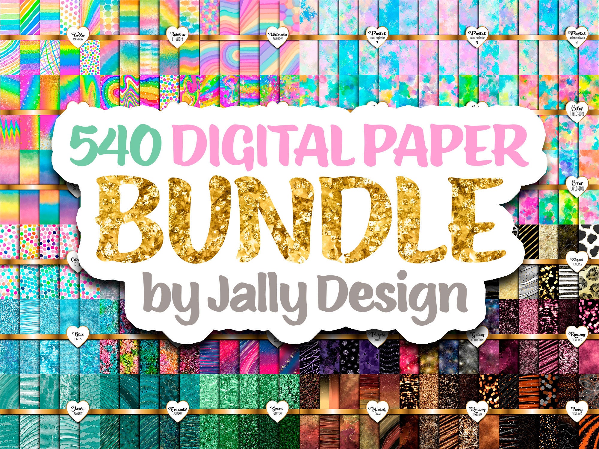 Digital paper bundle 540 different designs | Etsy