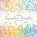 Rainbow Confetti Glitter Borders PNG Clip Art - Shimmering Colorful ...