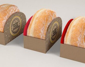 Single Donut Box Template SVG Donut Box Template Design - Etsy