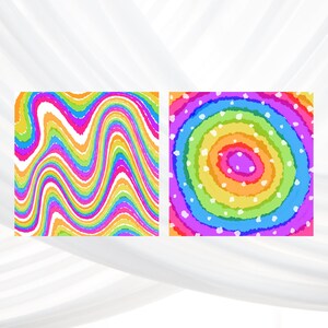 Rainbow Digital Paper Collection. Abstract Colorful Art Backgrounds. - Etsy