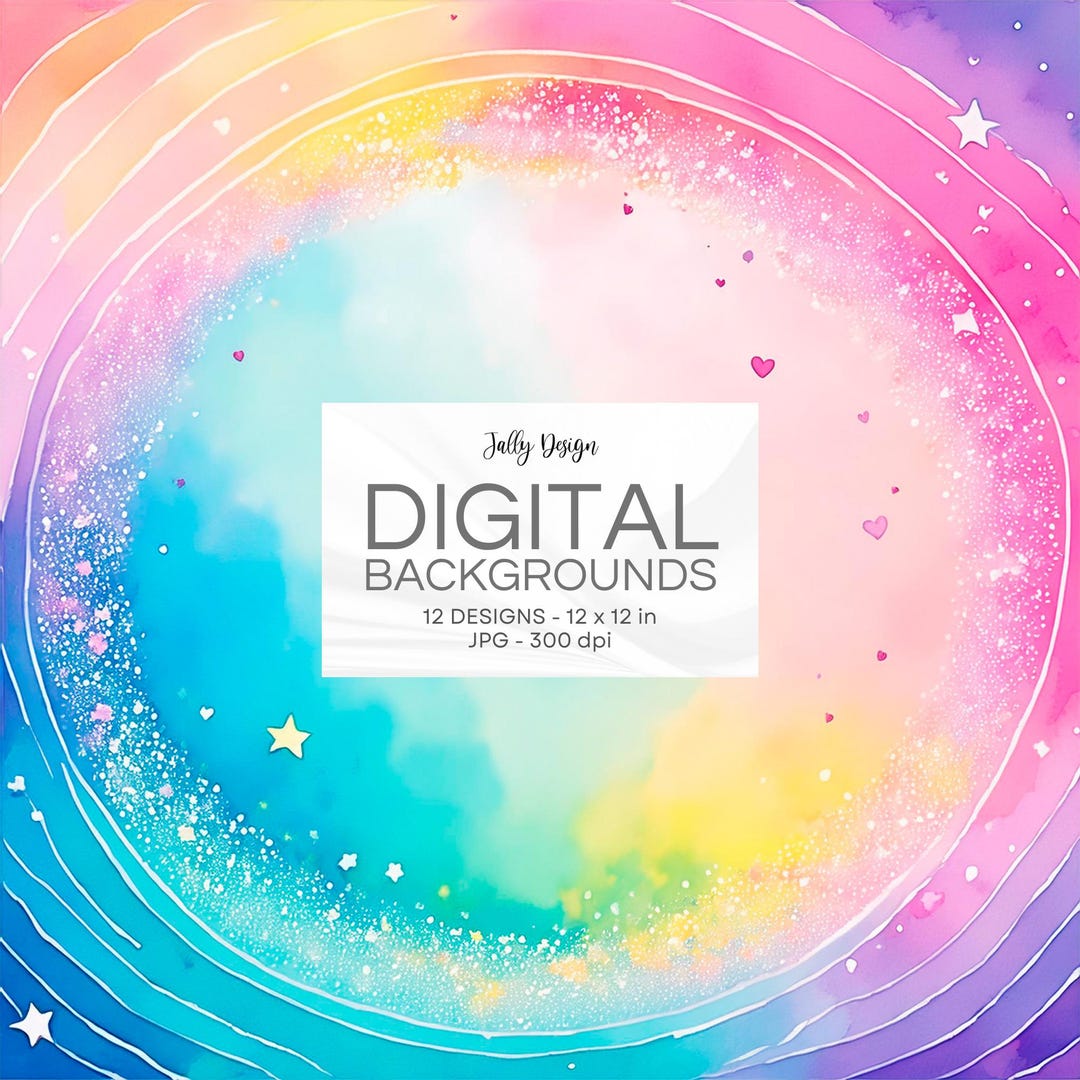 Pastel Rainbow Frames, Digital Paper Collection - Etsy