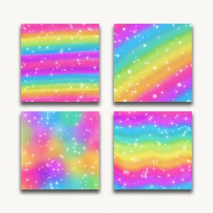 Glitter Rainbow Digital Paper Collection - Etsy