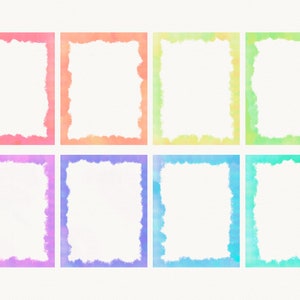 Rainbow Borders Clip Art | Etsy