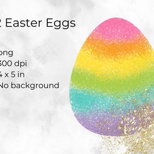 Rainbow Watercolor Easter Eggs Clip Art - Etsy
