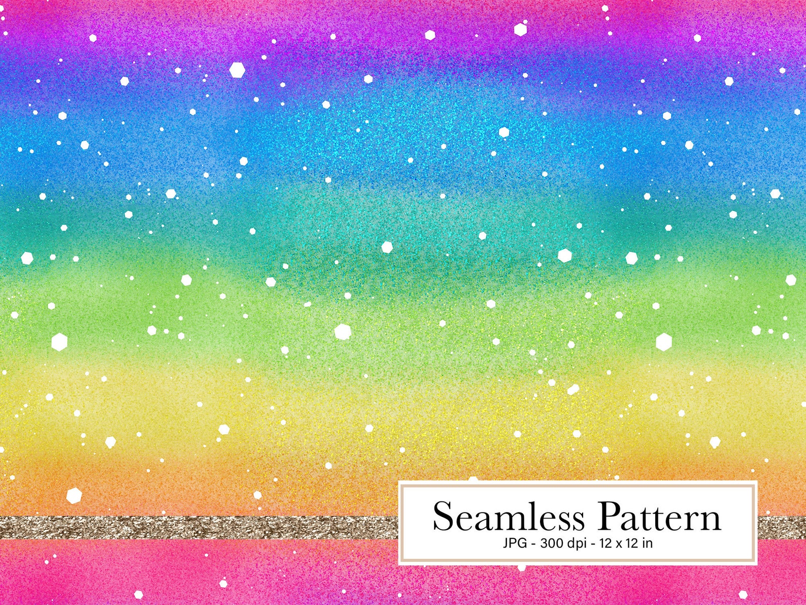 Rainbow Seamless Pattern - Etsy