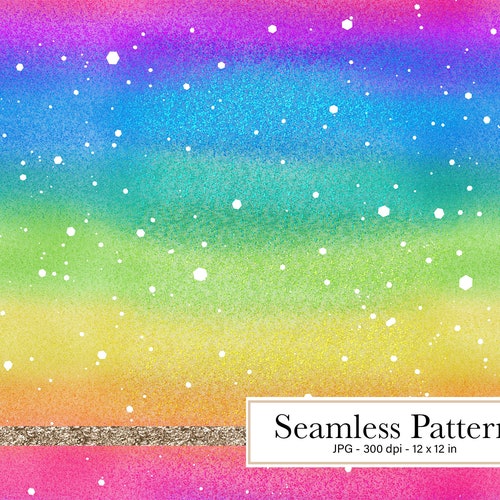 Pastel Rainbow Seamless Digital Paper Watercolor Confetti - Etsy