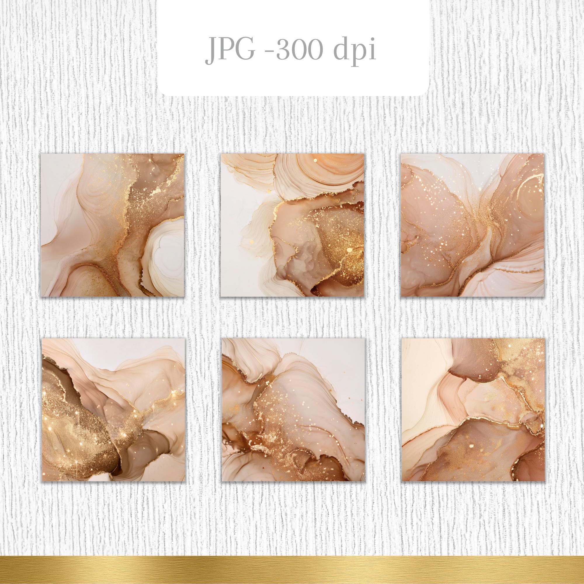 Gold Glitter Beige Alcohol Ink Digital Paper (12x12in JPG) - Etsy