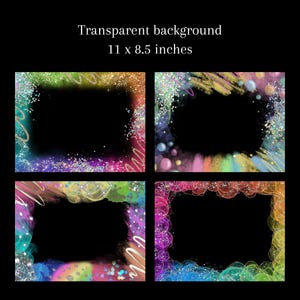 Glitter Rainbow Letter Size Borders - Etsy
