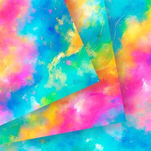 Neon Abstract Rainbow Alcohol Ink Digital Paper - Etsy