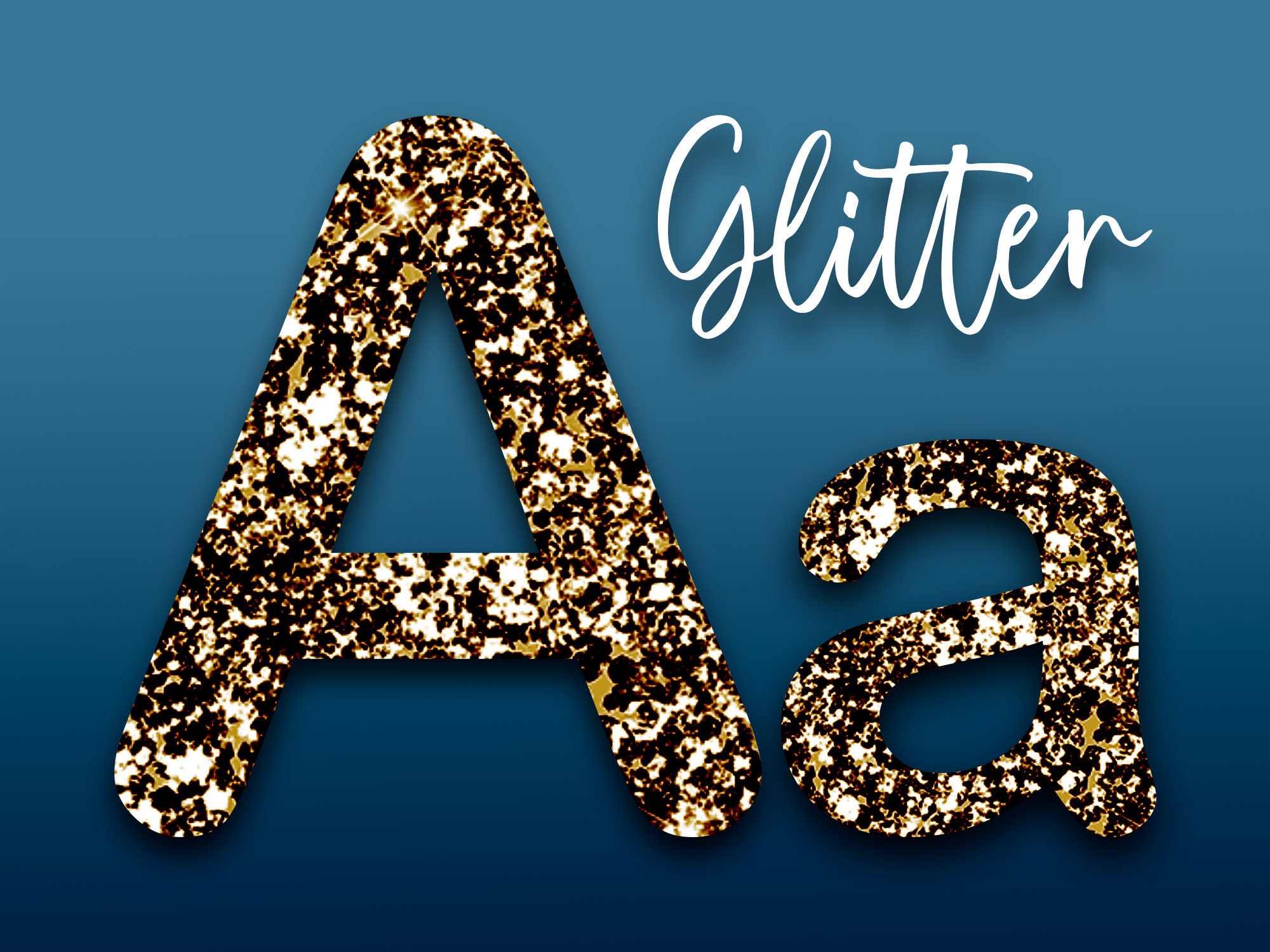 Golden glitter Alphabet PNG Letters clip art | Etsy