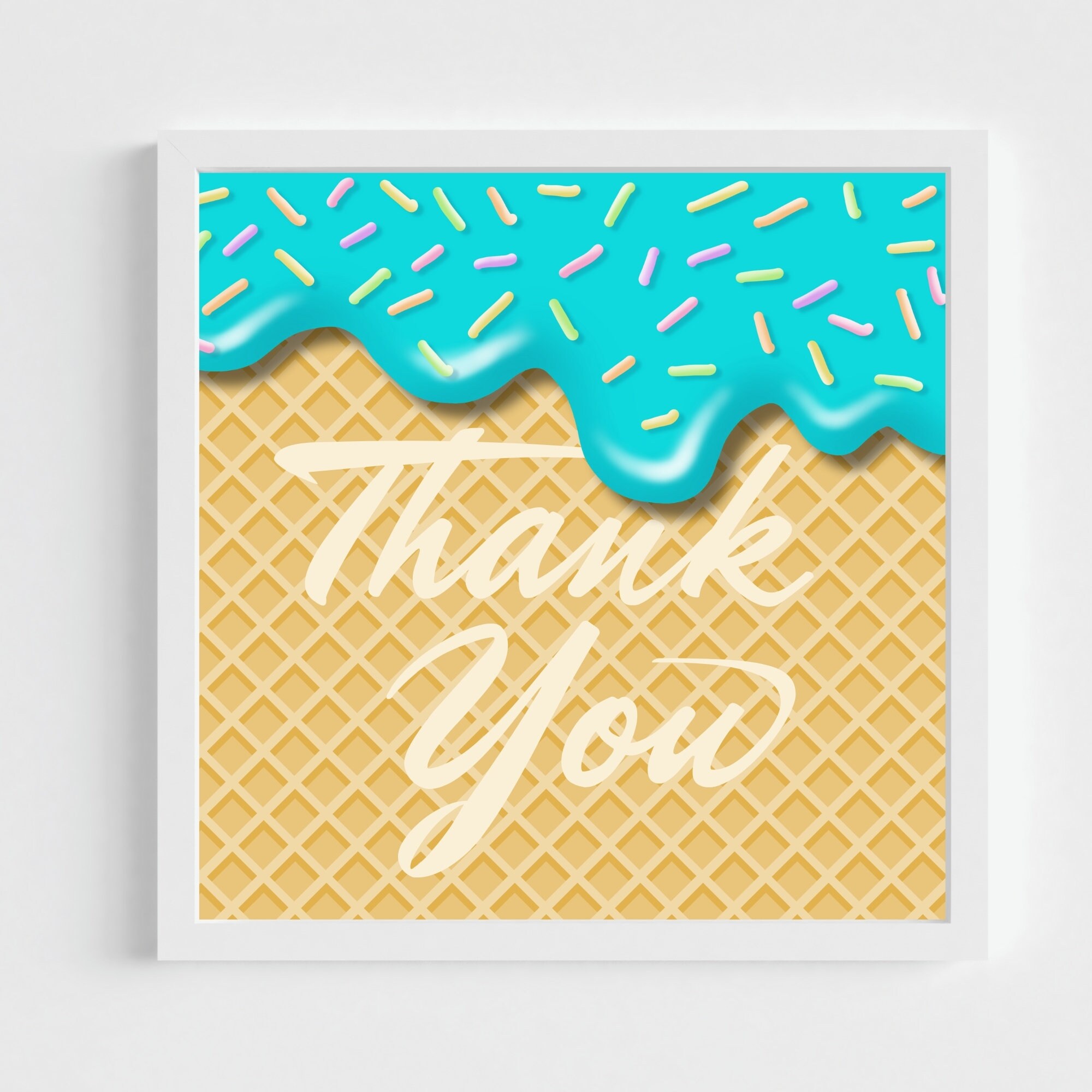 Blue Dripping Ice Cream Borders PNG - Decorative Overlays Clip Art Set ...