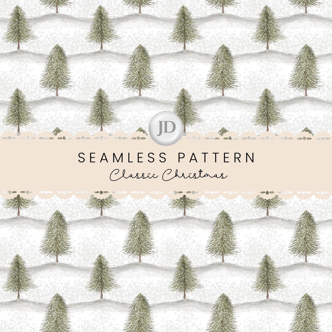 Minimalist Christmas Tree Seamless Pattern - Etsy