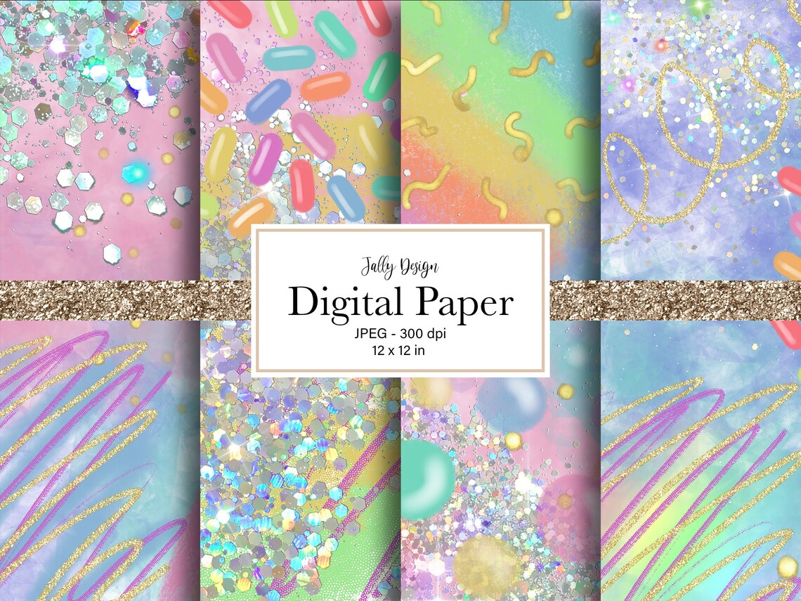 Candy Pop Digital Paper Collection - Etsy