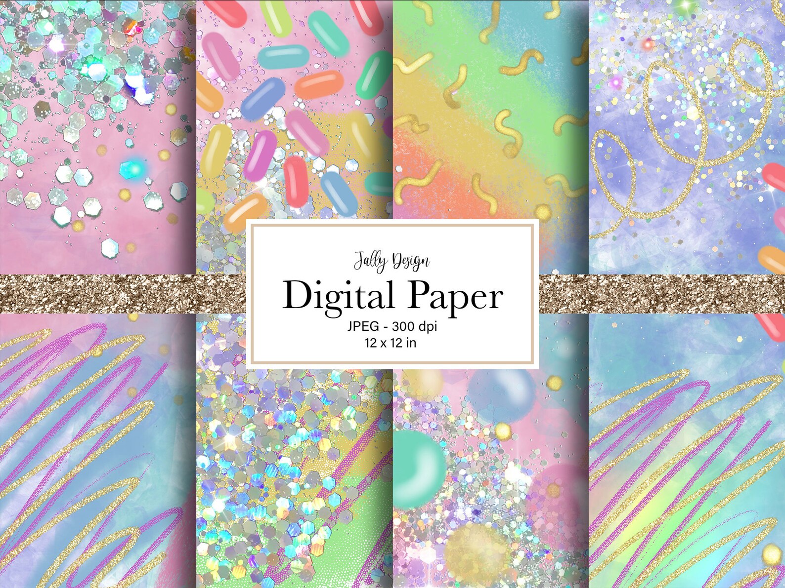 Candy Pop Digital Paper Collection - Etsy