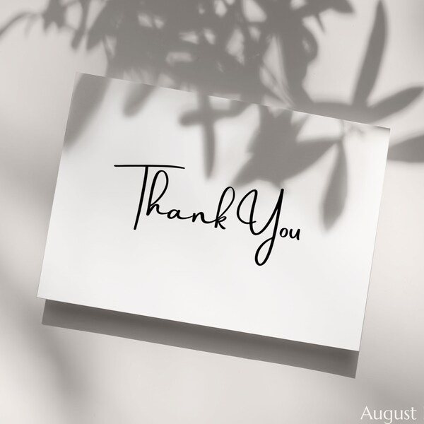 Minimal Thank You Card Printable - Etsy