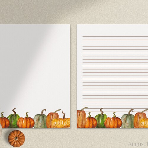 Autumn Sunflower Printable Letter Writing Paper / A4 8.5x11 / - Etsy