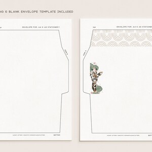 Jungle Giraffe | Printable Stationery & Envelopes | A5 | Lined, Unlined ...