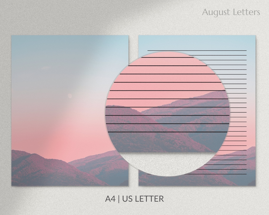 Printable Stationery Paper/ A4 8.5x11 / Lined Unlined / | Etsy