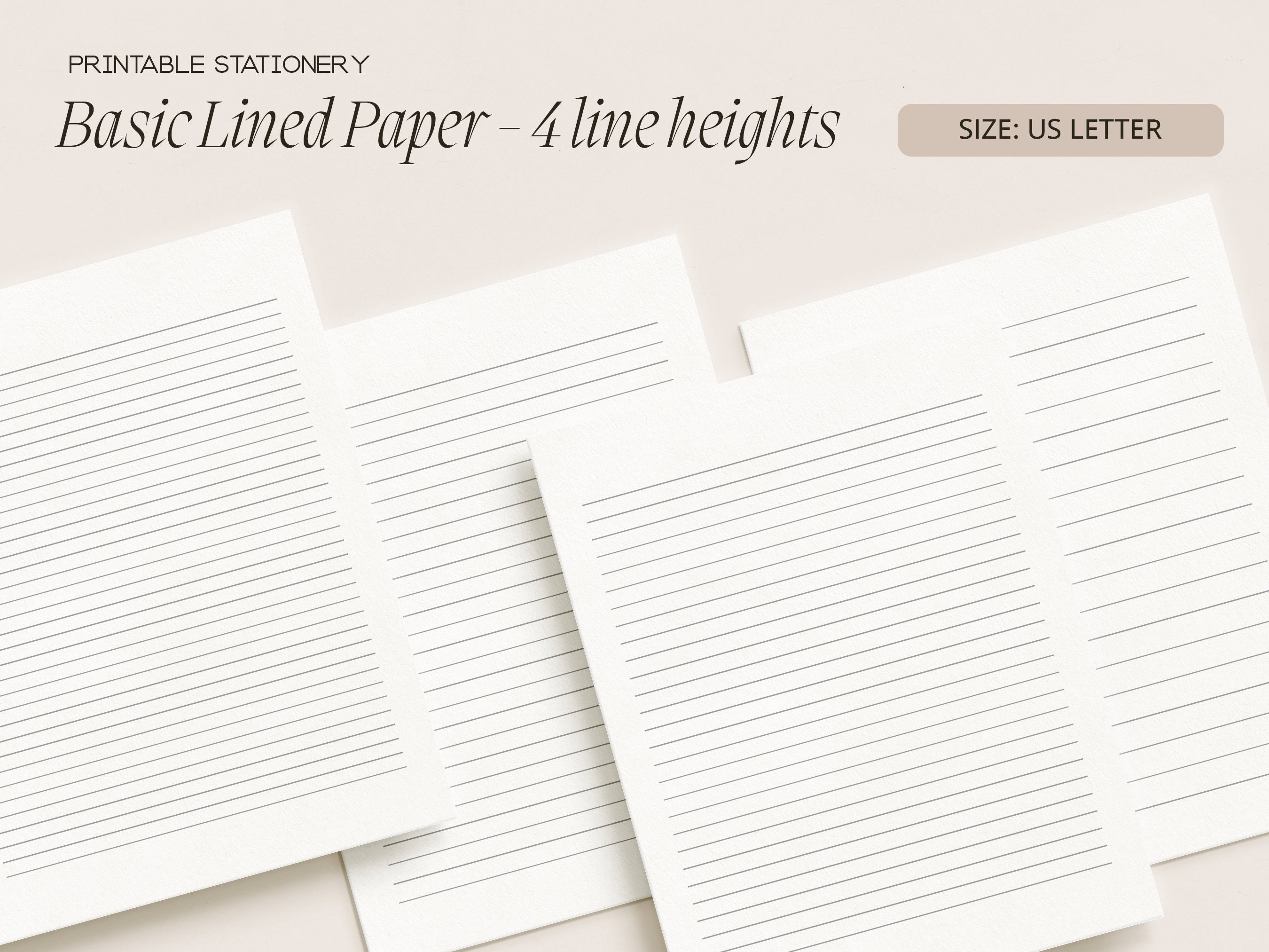 Plain White Lined Paper