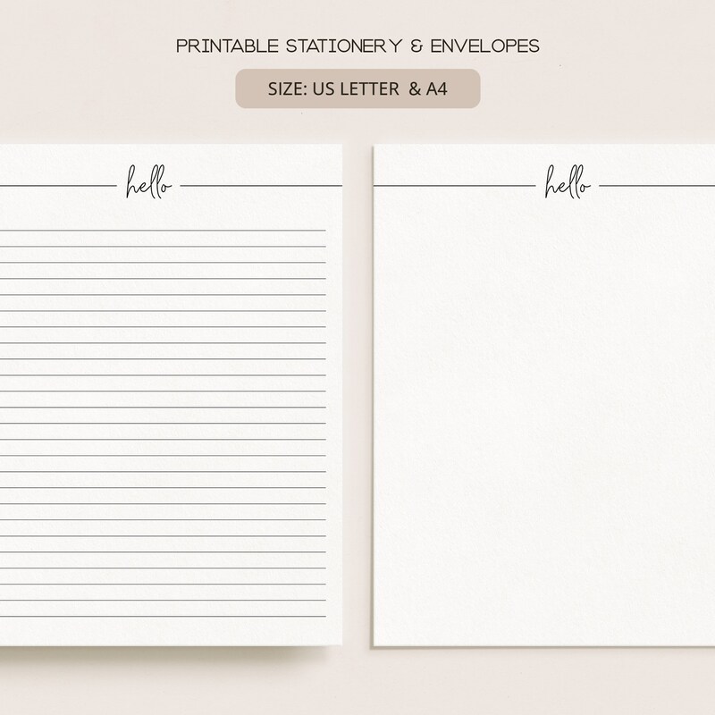 Printable Stationery - Etsy