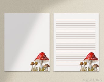 Letter Writing Paper Forest PRINTABLE Stationery Unlined - Etsy
