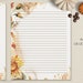 Autumn Sunflower Printable Letter Writing Paper / A4, 8.5x11 / Lined ...