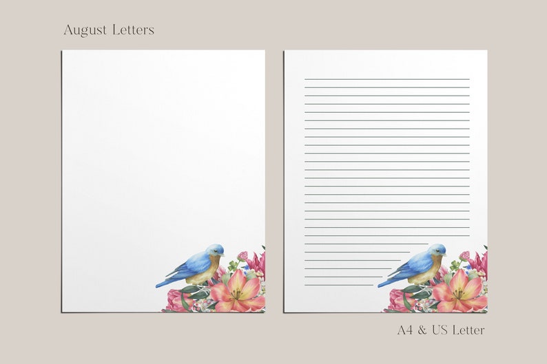 Printable Stationery Paper/ A4 8.5x11 / Lined Unlined / - Etsy